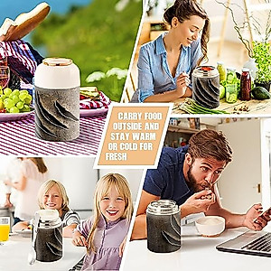 CUPADA 3d Monster Paw Food Jar for Hot and Cold, Insulated Food Jars Vacuum 17OZ with Folding Spoon for Work Trip Picnic Camping