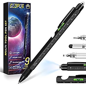 GLOPUS Dad Gifts for Men, 9 In 1 Multitool Pen, Father's Day Gifts from Daughter, Cool Gadgets for Men, Birthday Gifts for Dad, Husband, Grandpa, Unique Gifts for Men Who Want Nothing