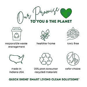 Quick Shine Multi Surface Floor Cleaner 64oz | Plant-Based, Ready to Use, Dirt Dissolving, Streak Free, No Rinse | Use on Hardwood, Laminate, Luxury Vinyl Plank, Tile & Stone | Safer Choice