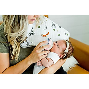 Little Unicorn Ultra-Absorbent Premium Burp Cloth | Soft on Baby's Skin | Larger Size | Ergonomic Design (Forest Friends)