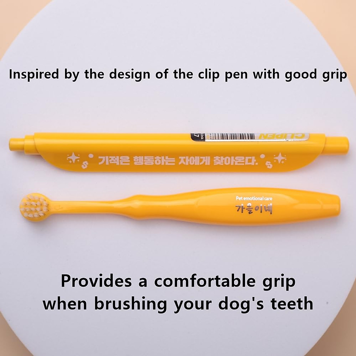 Gaeulhouse Tiny Small and Medium Dog Toothbrush Made in Korea Toothbrush Bristles That are Soft and Do Not Irritate Your Dog’s Gums Small Toothbrush Grip and Excellent Tartar Removal (4pcs)