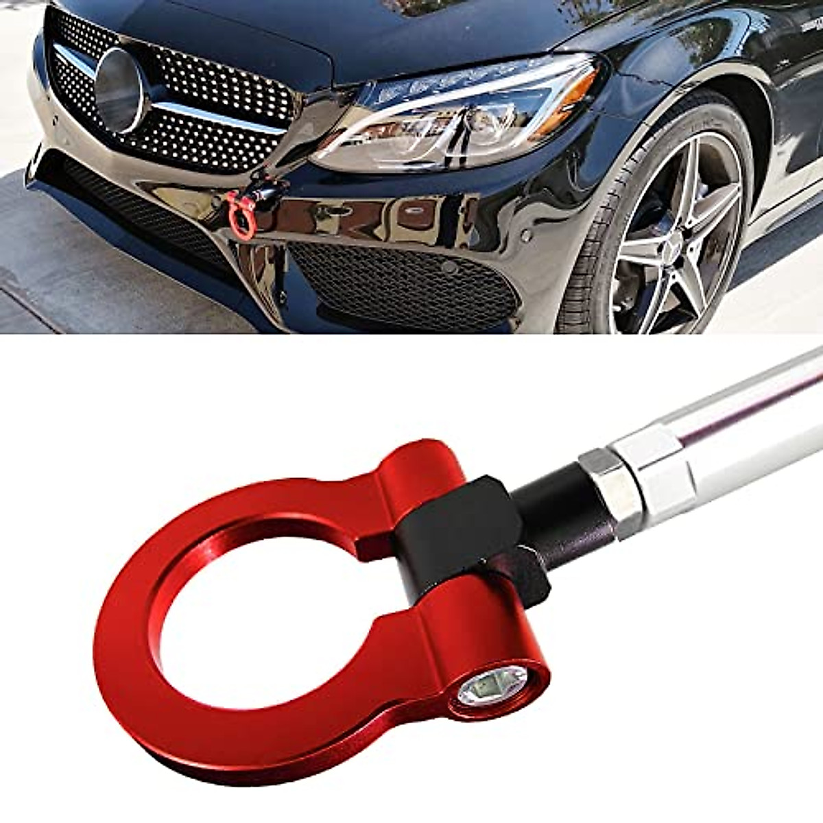 x xotic tech 1 Set Red Track Racing Style Aluminum Bumper Tow Hook for Mercedes-Benz C E S M CLA GLA GLK SLK X204
