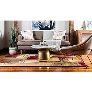 Unique Loom Barista Collection Area Rug - Timor (9' x 12' Rectangle, Multi/ Red)