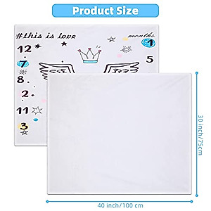 Macarrie 2 Pieces Sublimation Blanket Sublimation Baby Blank Blanket Newborn Swaddle Infant Blanket Receiving Blanket Fuzzy Swaddle Blanket for Baby Travel DIY Backdrop (30 x 40 Inch)
