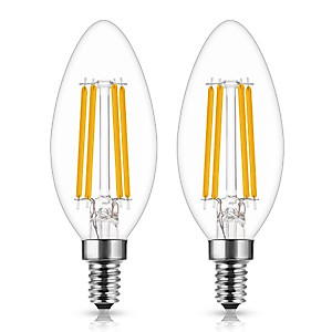 DORESshop LED Candle Purple Light Bulb - 4W (40Watt Equivalent) - E12 Base Purple LED Purple Bulb, Party Decoration, Porch, Home Lighting, Holiday Lighting, Chandelier Light Bulbs, Candelabra Bulbs