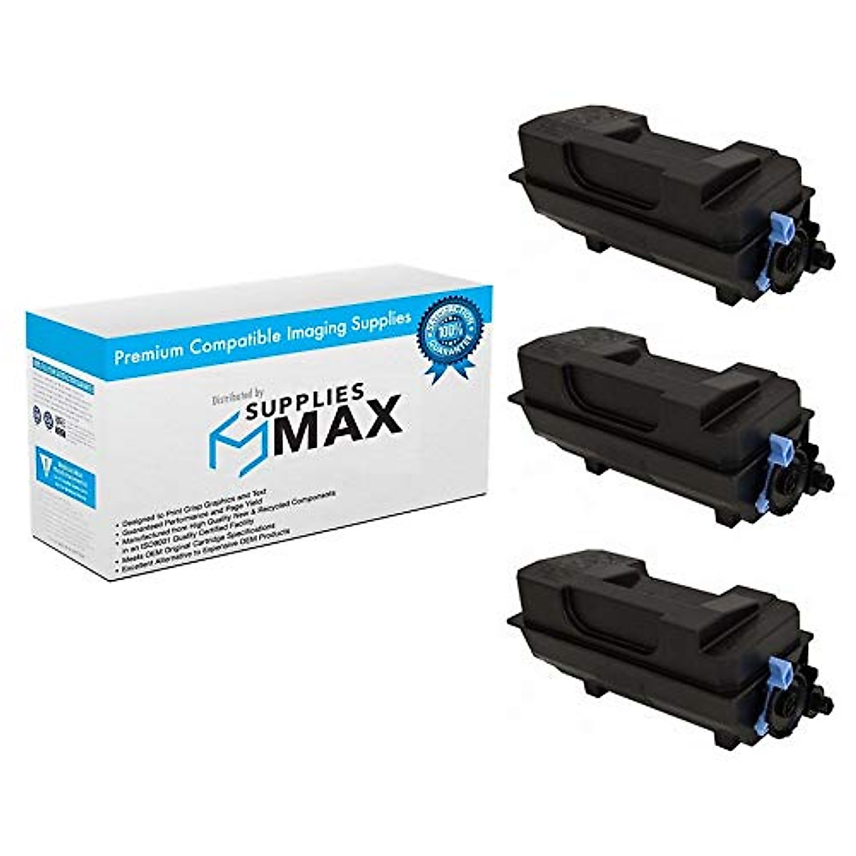 SuppliesMAX Compatible Replacement for Kyocera Mita ECOSYS M3655IDN/M3660IDN/M3860IDNF/P3055DN/P3060DN/P3155DN/P3260DN Toner Cartridge (3/PK-25500 Page Yield) (TK-3192) (1T02T60US0_3PK)