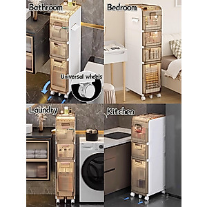 4-Tier Narrow Storage Cabinet by Lozovin - For Bathroom, Kitchen, Bedroom, Laundry