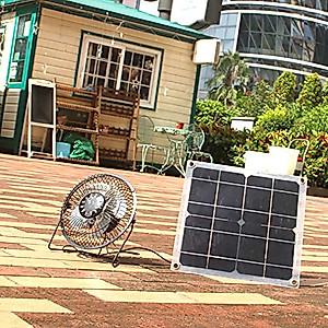 solar fan 10w 6 inch Fan Powered Ventilation Caravan Camping Home Office Outdoor Traveling Fishing by solar fan