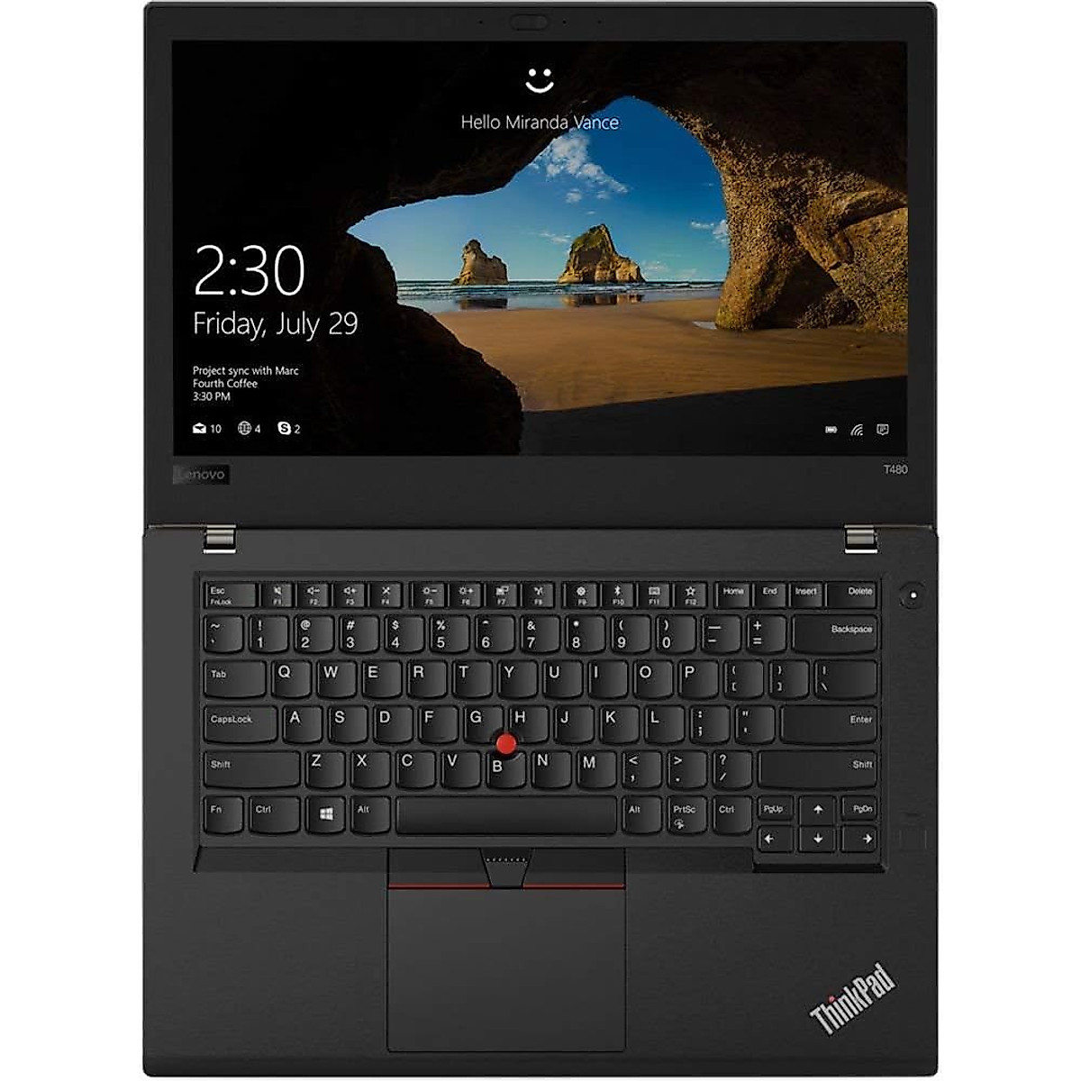 Lenovo Thinkpad T480 Business Laptop, Intel i7-8650U Quad 1.9GHz (Max 4.2GHz), 16GB DDR4 RAM, 512GB SSD, 14" FHD Display, USB-C, HDMI, Thunderbolt-3, Backlit Keyboard, Windows 10 Pro (Renewed)