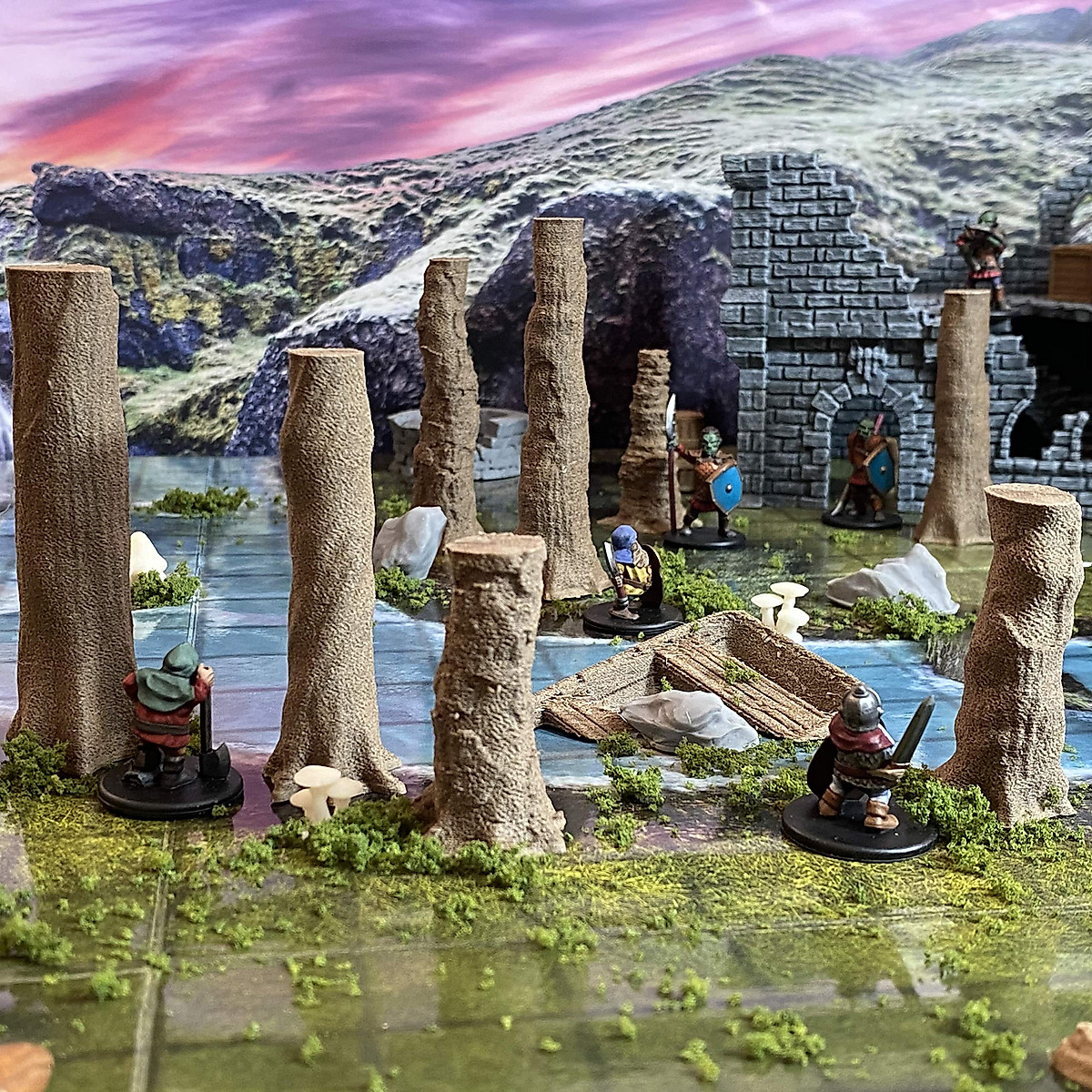 Extruded Gaming Rosewood Trees Set 1