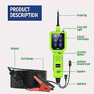 MR CARTOOL Circuit Tester B550 12V 24V Automotive Power Circuit Probe Test Voltage Activating Components Tool for Vehicle Motocycle