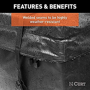 CURT 18211 56 x 22 x 21-Inch Weather-Resistant Black Vinyl Cargo Bag for Hitch Carrier