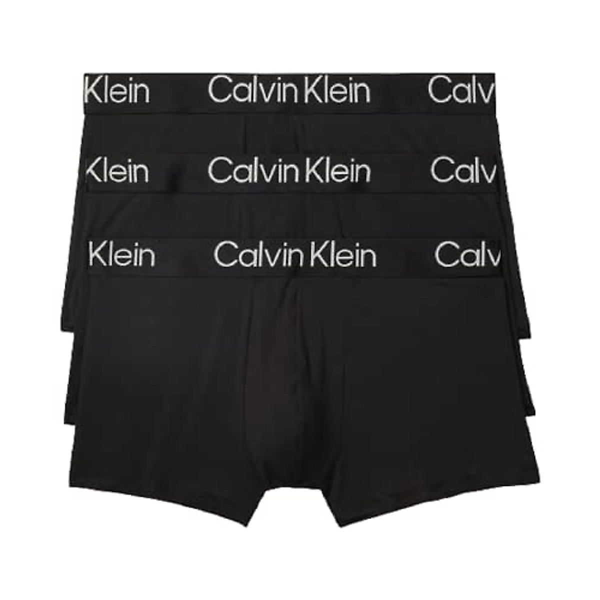 Calvin Klein Men's Ultra Soft Modern Modal Trunk, 3 Black, L