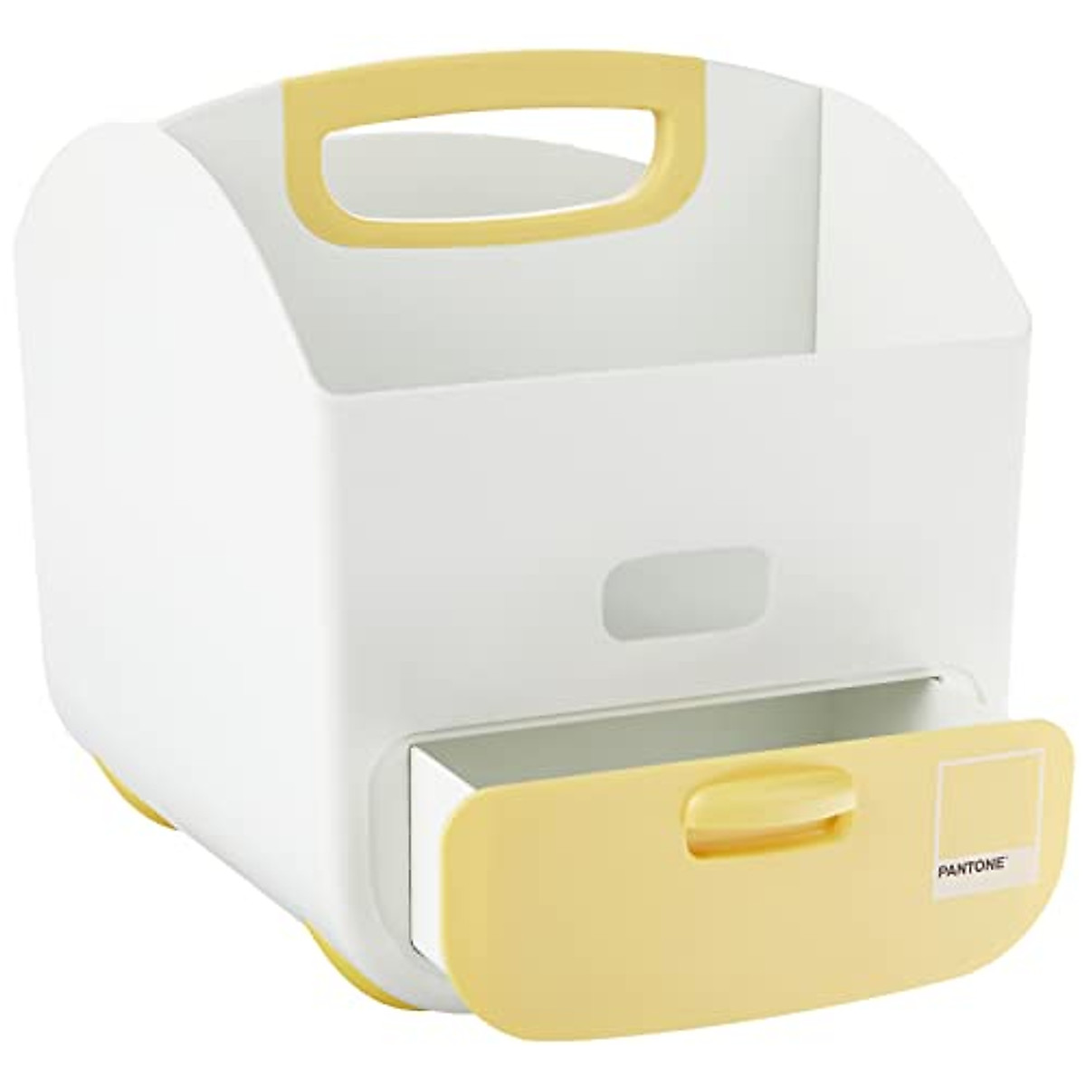 Ubbi Portable Diaper Changing Station Diaper Storage Caddy Organizer with Bonus Changing Mat, Stores Baby Diapers, Wipes and Baby Accessories, Pantone Yellow