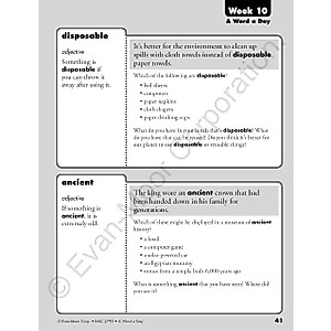 A Word a Day, Grade 3 Teacher Edition