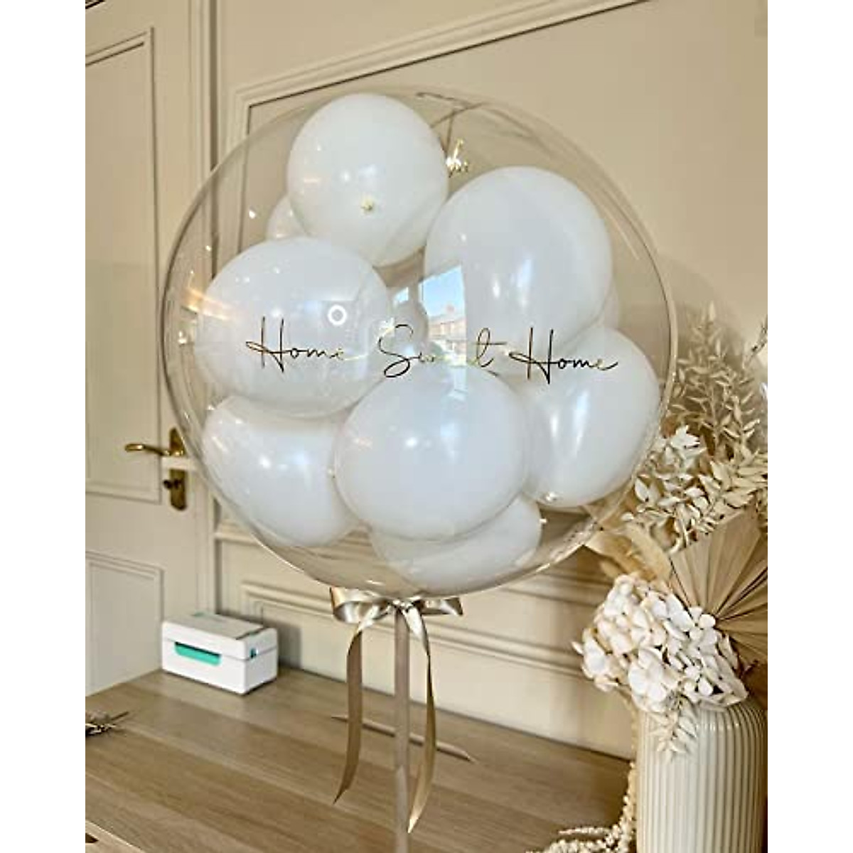 Bobo Balloons 20Inch Kit Tcwlyfc 50Pcs - Balloon Arch Kit, Clear Balloons Decor For Birthdays, Weddings, Baby Showers, Durable TPU - Party Decorations, Bulk Balloons, Bobo Balloons Set