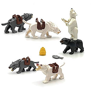 8PCS/Set City Animals Building Blocks Zoon Figures Model Mammoth Sabertooth Educational Toys Compatible Major Block