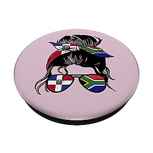 Half Dominican half South African Dominican and South Africa PopSockets Swappable PopGrip