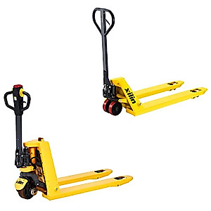 Xilin Full Electric Lithium Pallet Truck Lithium Battery Mini Type Walkie Pallet Truck 48"x27" Fork Size and Manual Pallet Jack 4400Lbs Capacity Mini Pallet Truck -48" L x21 W Forks