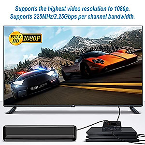 J-Tech Digital Premium Quality 1080P HDMI to HDMI + Audio (SPDIF + RCA Stereo) Audio Extractor Converter (JTDAT5CH)