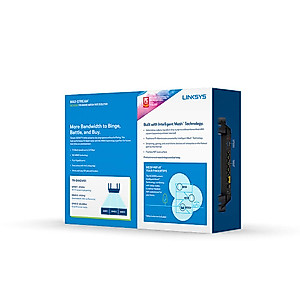 Linksys Mesh Wifi 5 Router, Tri-Band, 2,000 Sq. ft Coverage, Supports Guest WiFi, Parent Control, 20+ Devices, Speeds up to (AC2200) 2.2Gbps - MR8300