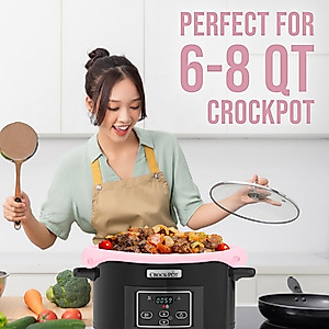 2 Pack Silicone Slow Cooker Liner, Slow Cooker Liners, Ideal for Easy Clean Up, Fits 6-8 Quart, Oval or Round Pot, Slow cook Liners are Reusable and Leak proof, Slow cook bag Liners, Disposable