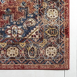 Unique Loom Utopia Collection Area Rug - Larissa (5' 1" x 8' Rectangle, Terracotta/ Blue)