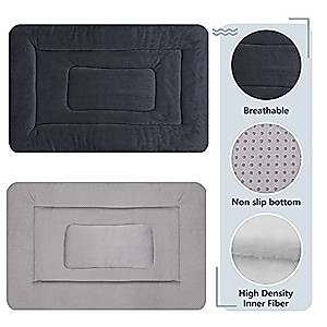 Large Dog Bed 42 inch Crate Bed Pad Mat Soft Washable Pet Beds Non Slip Mattress Kennel Pads