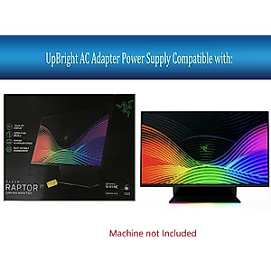 UpBright 19V AC/DC Adapter Compatible with Razer Raptor RZ39-0350 RZ39-0276 27 inch RZ39-02760100 Widescreen 1440P Gaming Monitor PA-1900-32 DC19V 4.74A 19VDC 19.0V Power Supply Cord Cable Charger