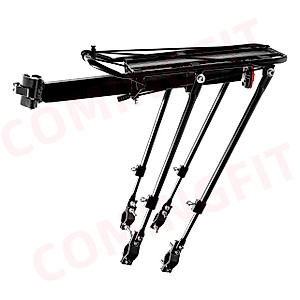 COMINGFIT 180lbs Capacity Solid Bearings Universal Adjustable Bicycle Luggage Cargo Rack
