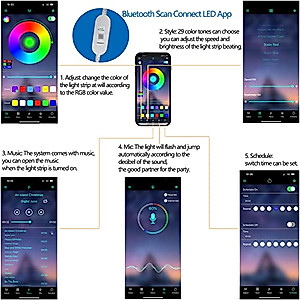 Vinctik 6&Fox Black TV Stand for 55/60/65inch TV,Modern Entertainment Center with 2 Storage Drawers and LED Light, High Glossy TV Console Table Media Furniture(63inch Black)