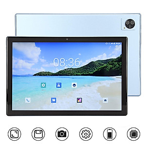 Acogedor 2 in 1 Tablet with Keyboard, 10.1inch Android Tablet Support 4G LTE Cellular, MT6755 8 Core CPU, 2.4G 5G WiFi Tablet PC, 8+256GB, Bluetooth, 8MP+16MP (US Plug)