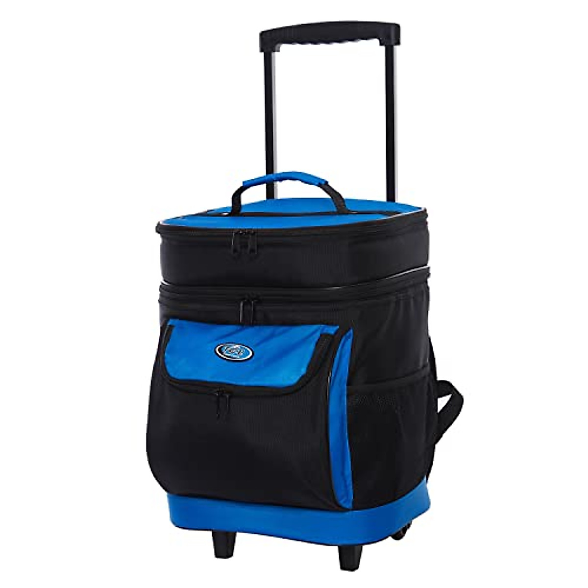 Travelers Club 18" Cool Carry 2 Section Insulated Rolling Cooler, Blue