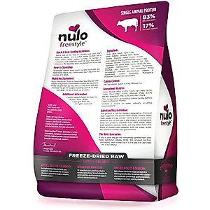 Nulo Freestyle Freeze-Dried Raw, Ultra-Rich Grain-Free Dry Dog Food for All Breeds and Life Stages with BC30 Probiotic for Digestive and Immune Health