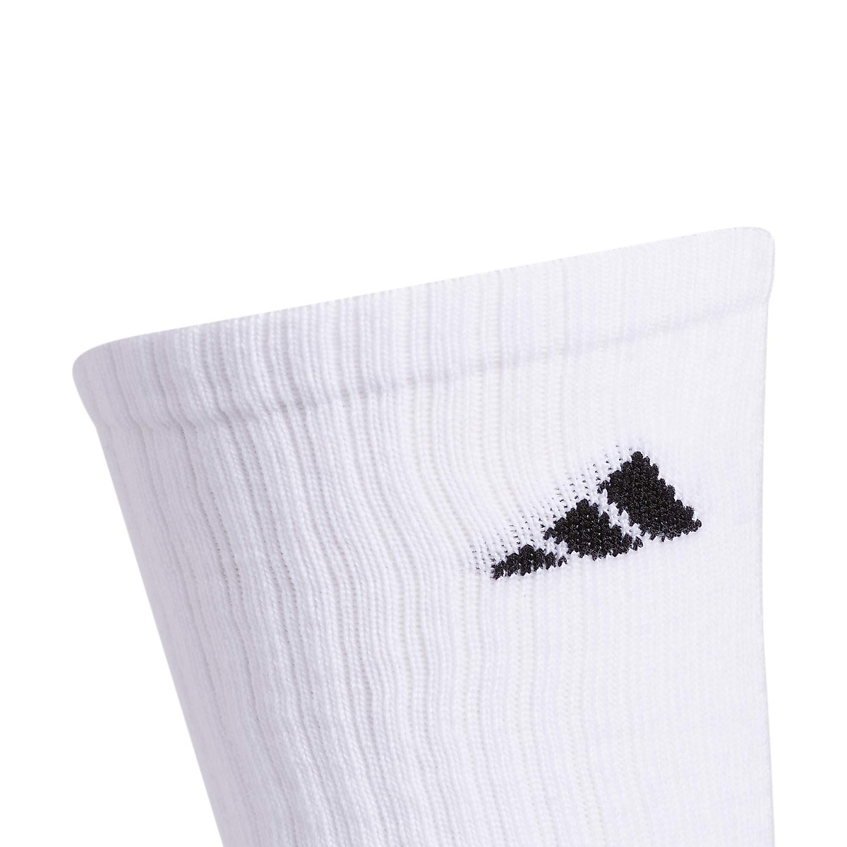 adidas Men's Athletic Cushioned Crew Socks with Arch Compression for a Secure fit (6-Pair), White/Black, Large