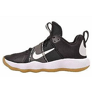 Nike Women's React Hyperset Volleyball Shoe, CI2956-010 (Black/White/Gum Light Brown, 8)