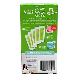 Nads Hair Removal Facial Strips 24 Count