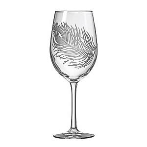 Rolf Glass Peacock White Wine Glass (Set of 4), 12 oz, Clear