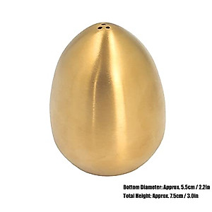 Egg Shaped Pepper Shaker, Stainless Steel Egg Shaped Pepper Shaker Pepper Shaker Pepper Dispenser for Outdoor Barbecue Restaurant Banquet Party Travel Salt Shaker(Gold)