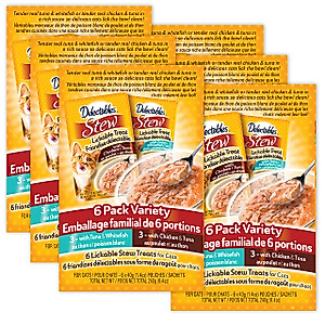 Hartz Delectables Stew Lickable Wet Cat Treats Variety Pack, 36 Count