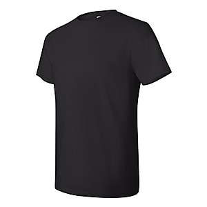 Hanes Men's Nano Premium Cotton T-Shirt (Pack of 2), Black, X-Large