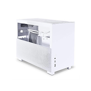 Lian Li Q58 White Color SPCC / Aluminum / Tempered Glass Mini Tower Computer Case , PCIe 4.0 Riser Card Cable Included - Q58W4