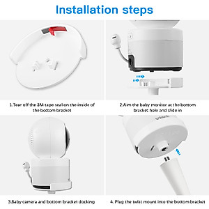 oioaahkeo Baby Monitor Mount for VTech VM5463 Baby Monitor No Drilling(1 Pack)