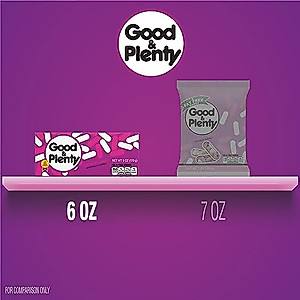 GOOD & PLENTY Licorice Fat Free, Candy Boxes, 6 oz (12 Count)