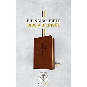 Bilingual Bible / Biblia bilingüe NLT/NTV (LeatherLike, Brown)