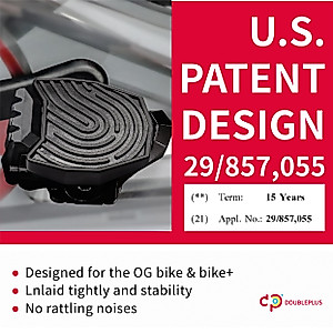 Doubleplus Pedal Converter Compatible with Peloton Bike & Bike Plus, Accessories Pedals for Regular Shoes, Replacement Pedals Adapter for Original Bike & Bike+, Flat Pedals Clipless for Exercise Bike