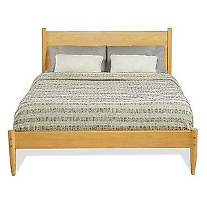 Camaflexi Mid-Century Panel Bed - Queen Size - Scandinavian Oak Finish