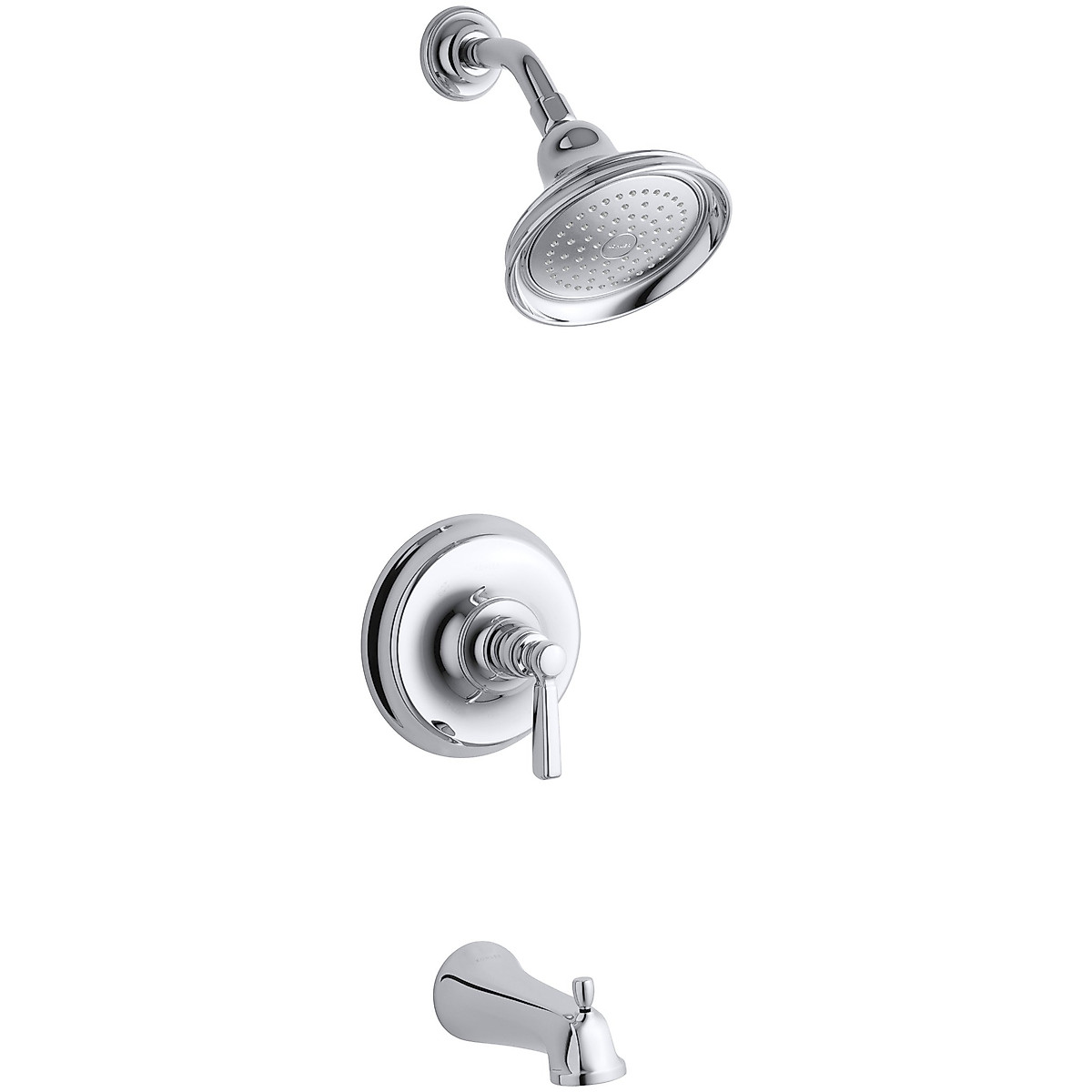 Kohler TS10582-4-CP Rite-Temp Bath and Shower Valve Trim with Metal Lever Handle