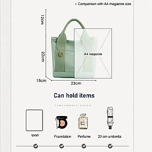 MQSHUHENMY Large Capacity Multi-Pocket Handbag, Canvas Tote Bags for Women, Satchel Bag Stylish for Work Daily Travel (Beige)