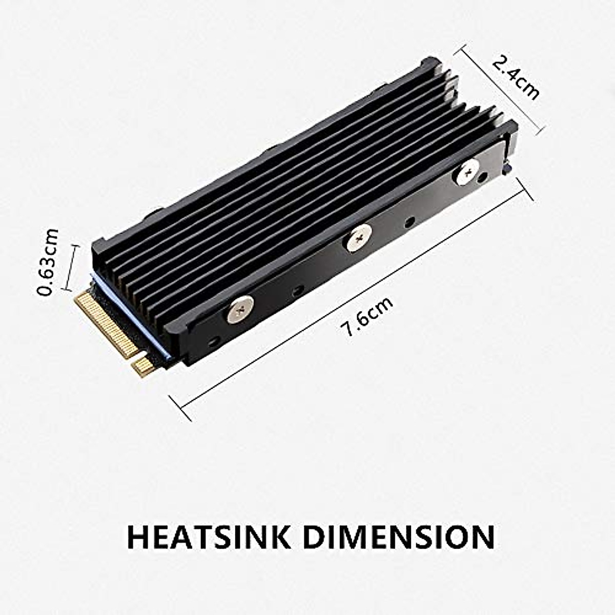 QIVYNSRY M.2 Heatsink NVMe 2280 PS5 SSD Heat Sink Computer PC PCIE M2 SSD Cooler for Samsung 980 970 EVO Plus SN850 SN750 SN570 Firecuda 530, Black